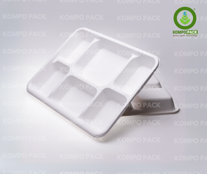 6 Compartments Meal Tray - KompoPack®